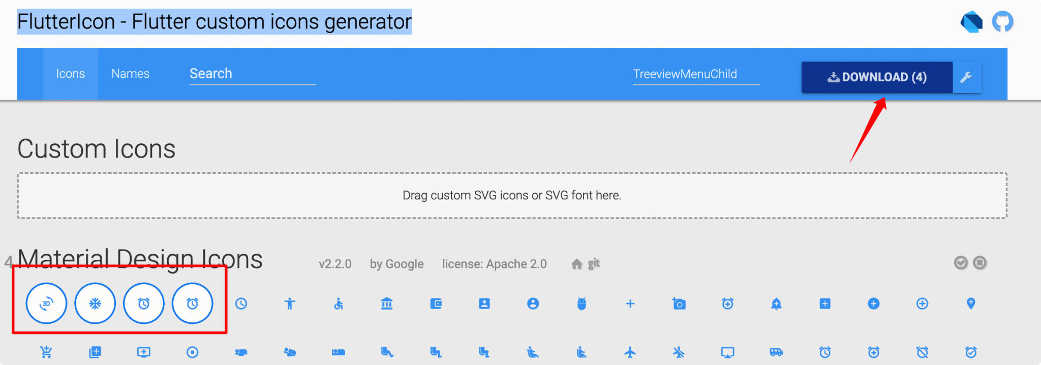 如何在 Flutter 使用自定义图标 Icon | 老郭种树